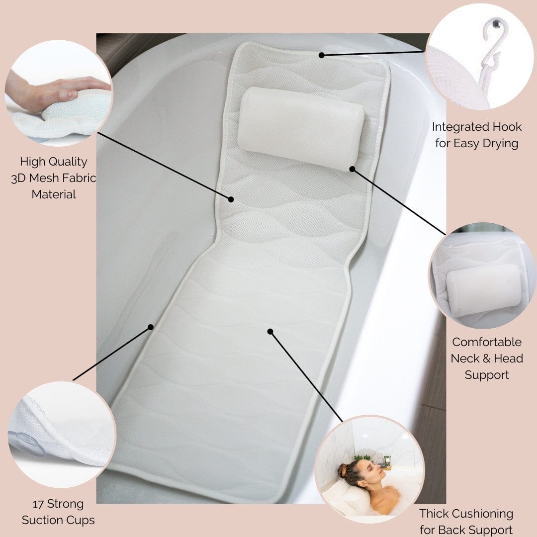 Monsuri's Bath Pillow & Tray Caddy | Luxury Bath Accessories