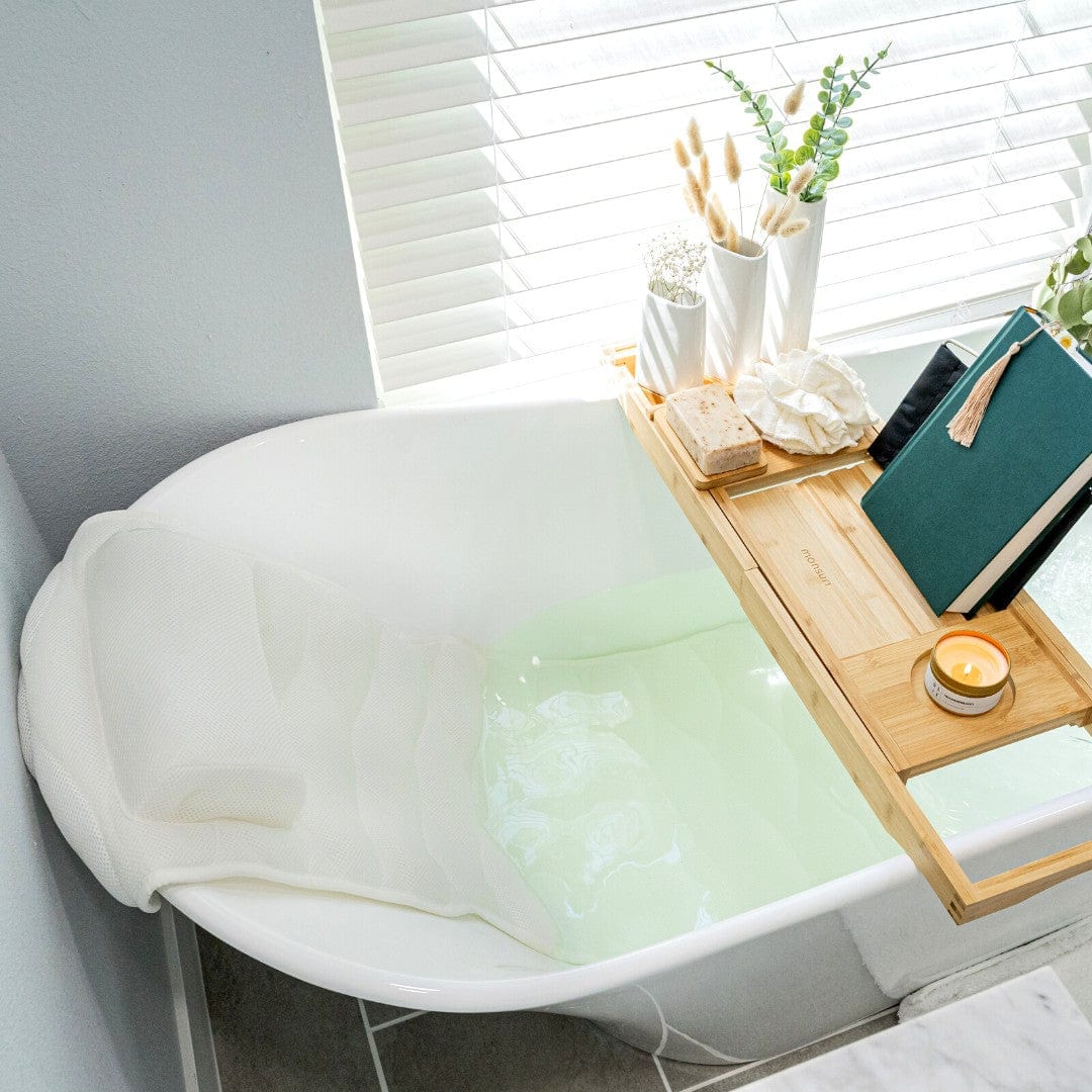 Monsuri's Bath Pillow & Tray Caddy | Luxury Bath Accessories