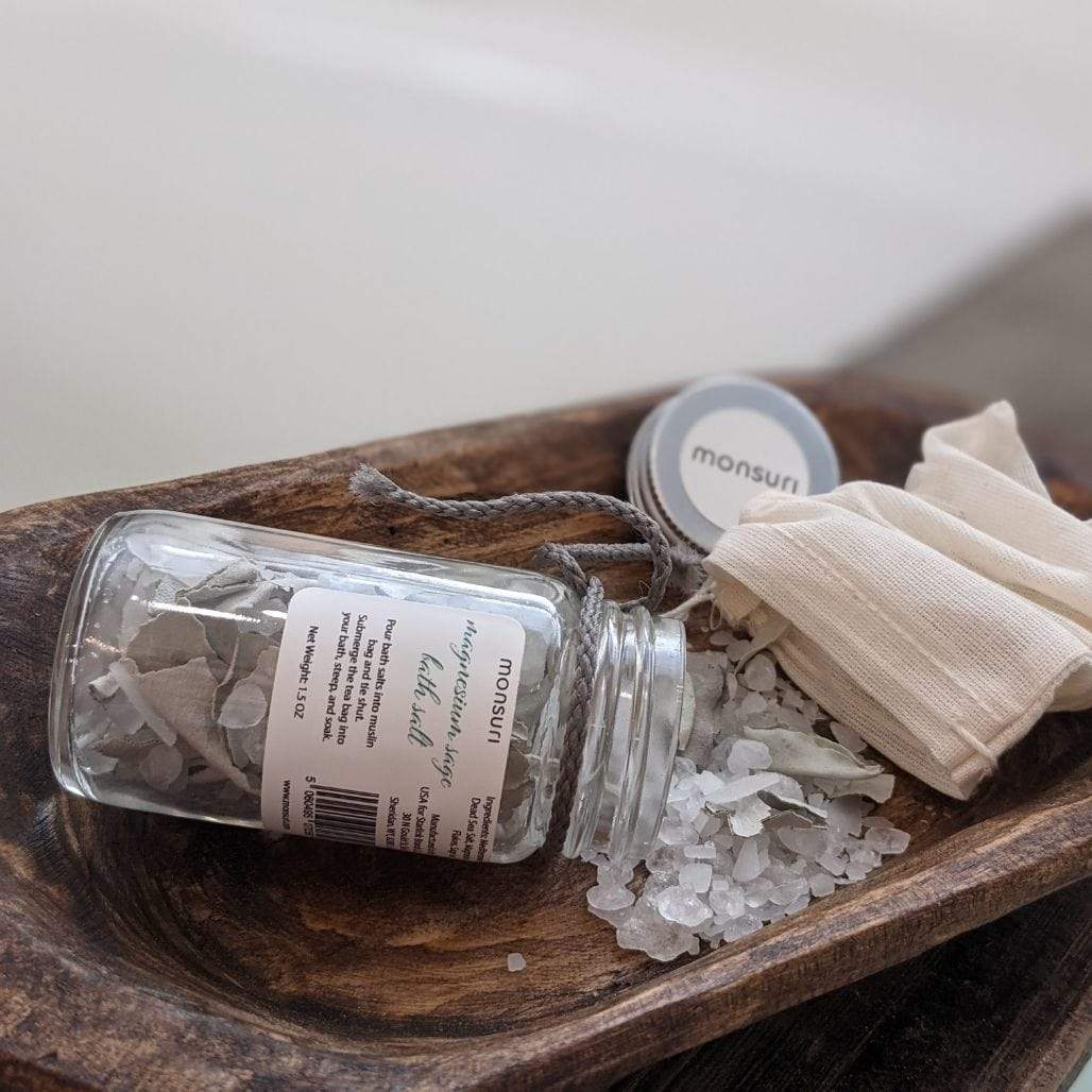 Magnesium Sage Bath Salts: Revitalize with Therapeutic Soak - Monsuri